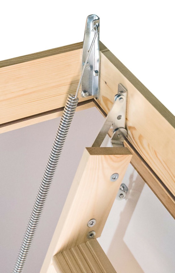Optistep Wood Timber Folding Loft Ladder Hatch 70cm x 111cm (280cm ...