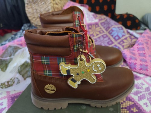 (NEW IN BOX) TIMBERLAND Christmas Boots “GINGERBREAD MAN” U.S. size 8 ...