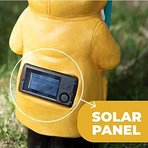 Vp Home Rain Slicker Gnome Solar Powered Led Outdoor Decor Garden Light ...
