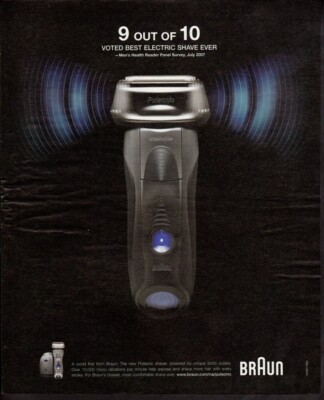 Vintage print ad advertisement BRAUN Pulsonic Razor Best Shave Ever ...