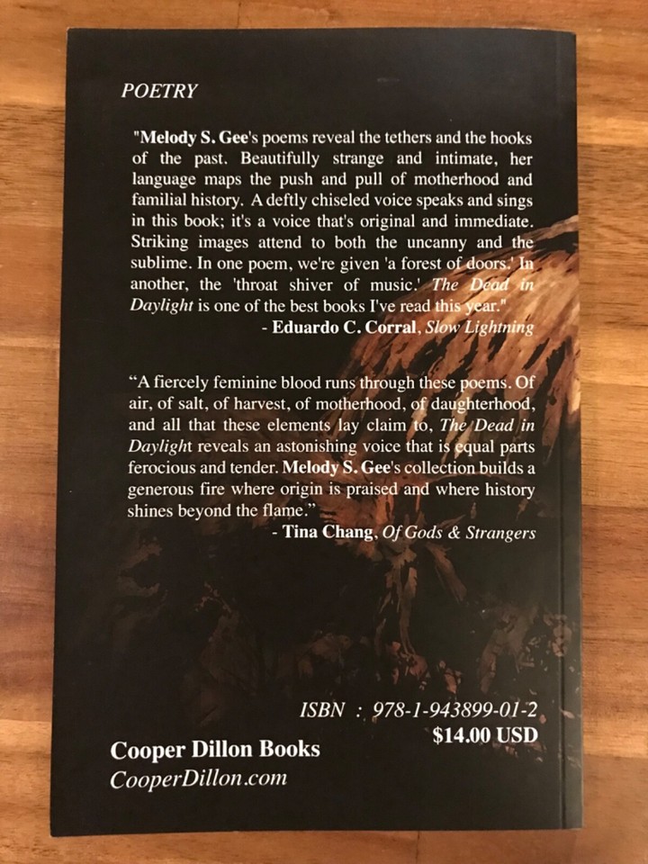 The Dead in Daylight by Melody S Gee Cooper Dillon Poetry 2016 ...