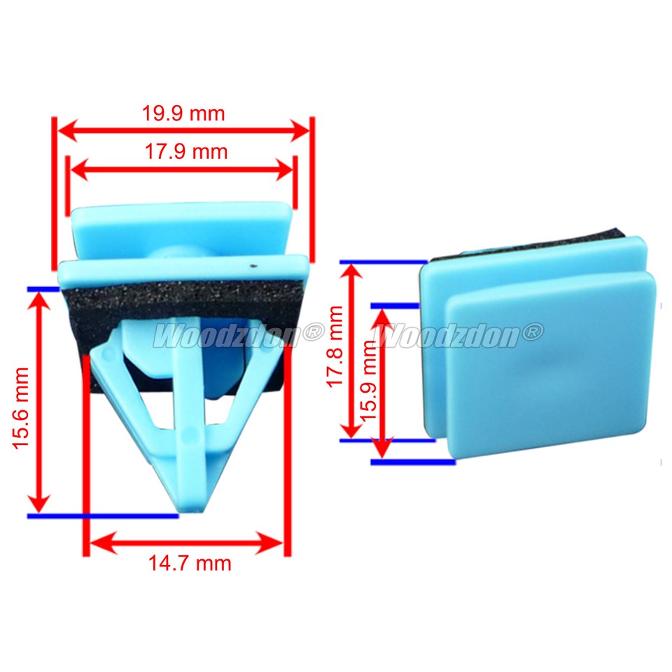 50x Rocker Panel Moulding Clip Sealer Blue Retainer Fits For Hyundai ...