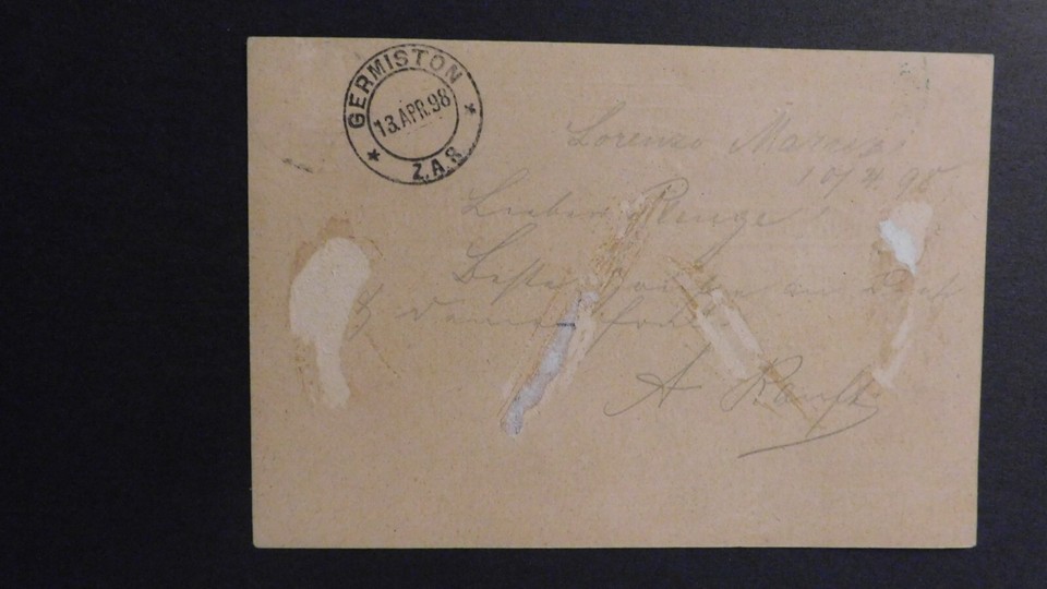 1898 Postcard Cover Mozambique to Komatipoort ZAR South Africa | eBay