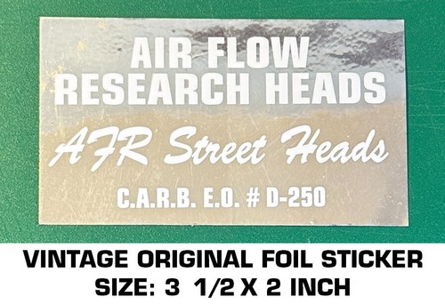 AIR FLOW RESEARCH HEADS STREET HEADS - VINTAGE ORIGINAL FOIL DECAL ...