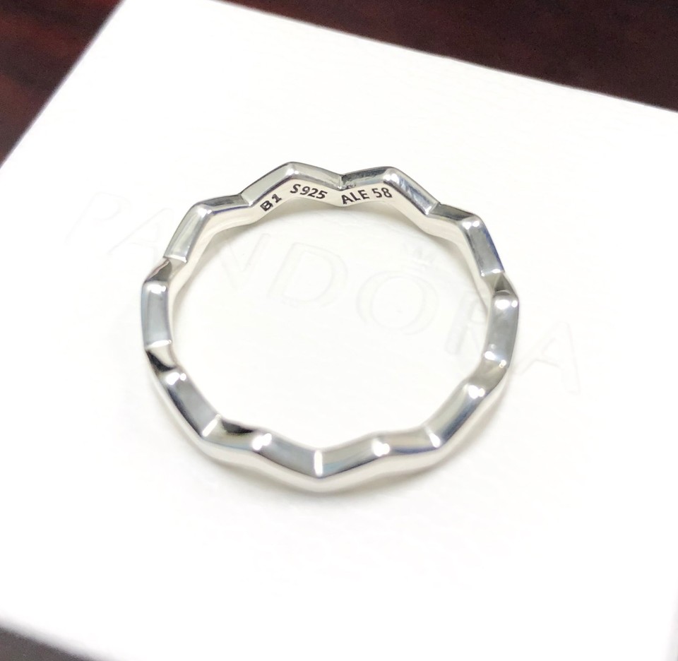 Pandora Timeless Zigzag Ring #197752 +HINGED BOX +POLISH CLOTH + Tag | eBay
