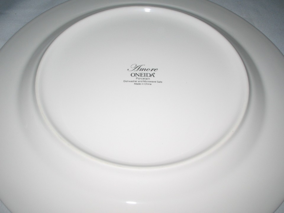 set of 2 Oneida Amore Dinner plates Pink flowers 10 5/8" more available ...