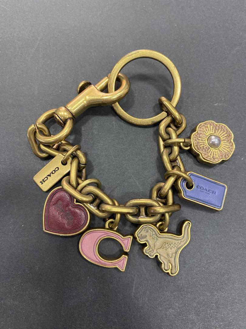 Coach Iconic Swag Bag Charm Rexy Tea Rose Heart Signa… - Gem