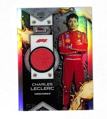 2024 Topps Finest Formula 1 Charles Leclerc 73/99 Firesuit Patch Relic ...