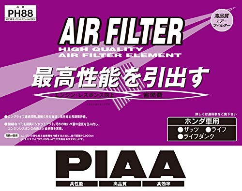 PIAA Air Filter 1 Piece [For Honda Vehicles] That's Life_Other PH88 Red ...
