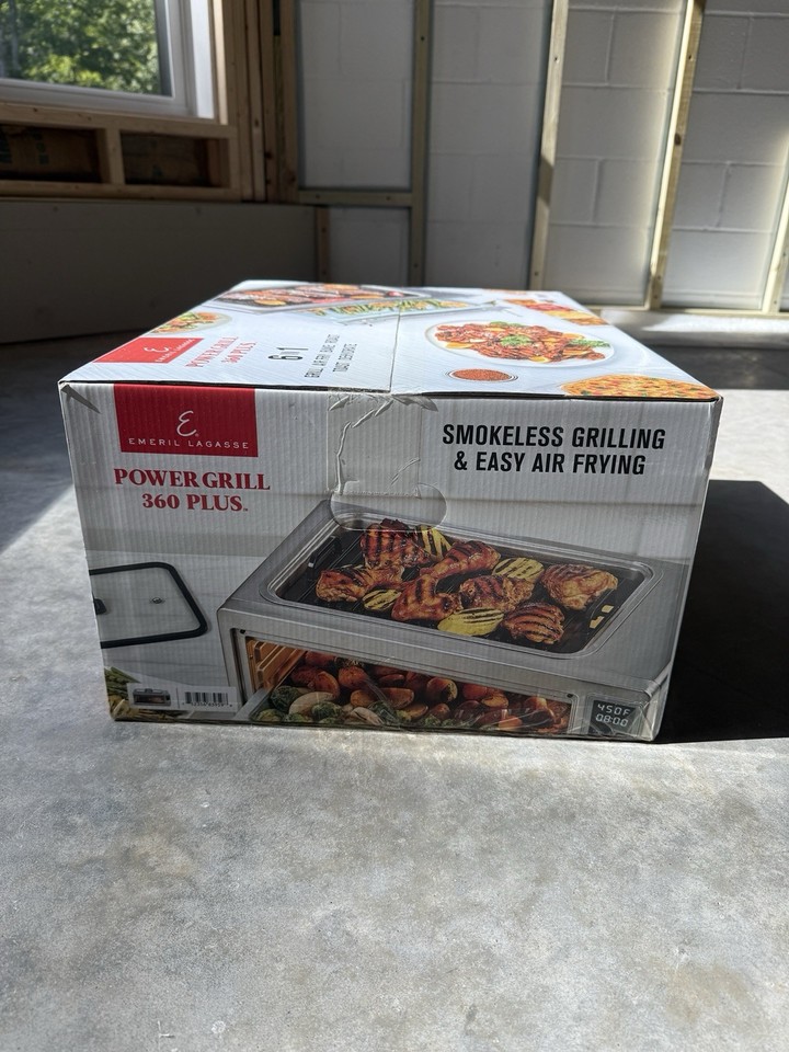 Power Grill 360 Plus 6-in-1 Smokeless Grill and Air Fryer Toaster Oven ...