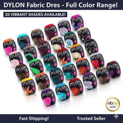 Dylon Washing Machine / Hand Fabric & Clothes Dye Pod 350g Powder 22 ...