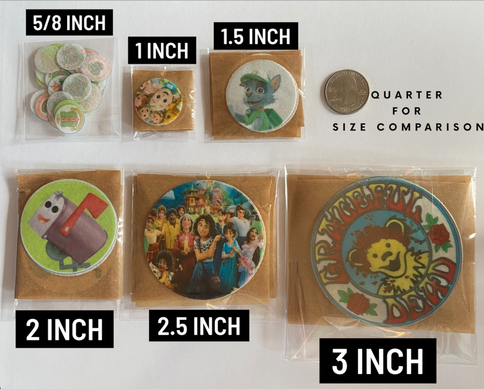 set of 12 Rock Band Mix edible paper dessert toppers, cupcakes, cookies ...