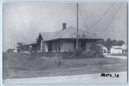 Wayland Iowa IA Postcard MSTL Depot c1950's Vintage Unposted RPPC Photo ...