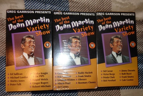 3 DEAN MARTIN VARIETY SHOW VHS TAPES JIMMY DURANTE GENE KELLY JONATHAN ...