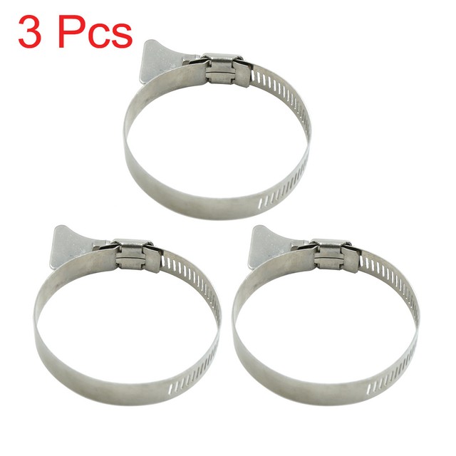 3pcs Car Stainless Steel Screw Band Worm Drive Hose Clamps Pipe Clips ...