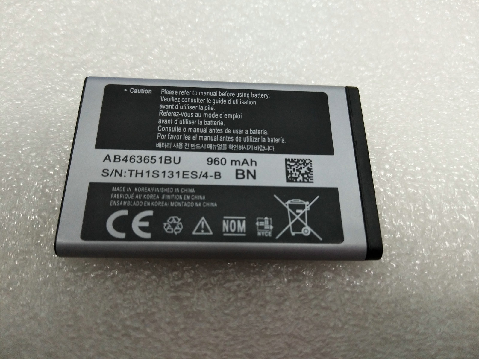 1pcs New Battery For Samsung Phone J800 AB463651BC AB463651BEC AB463651 ...