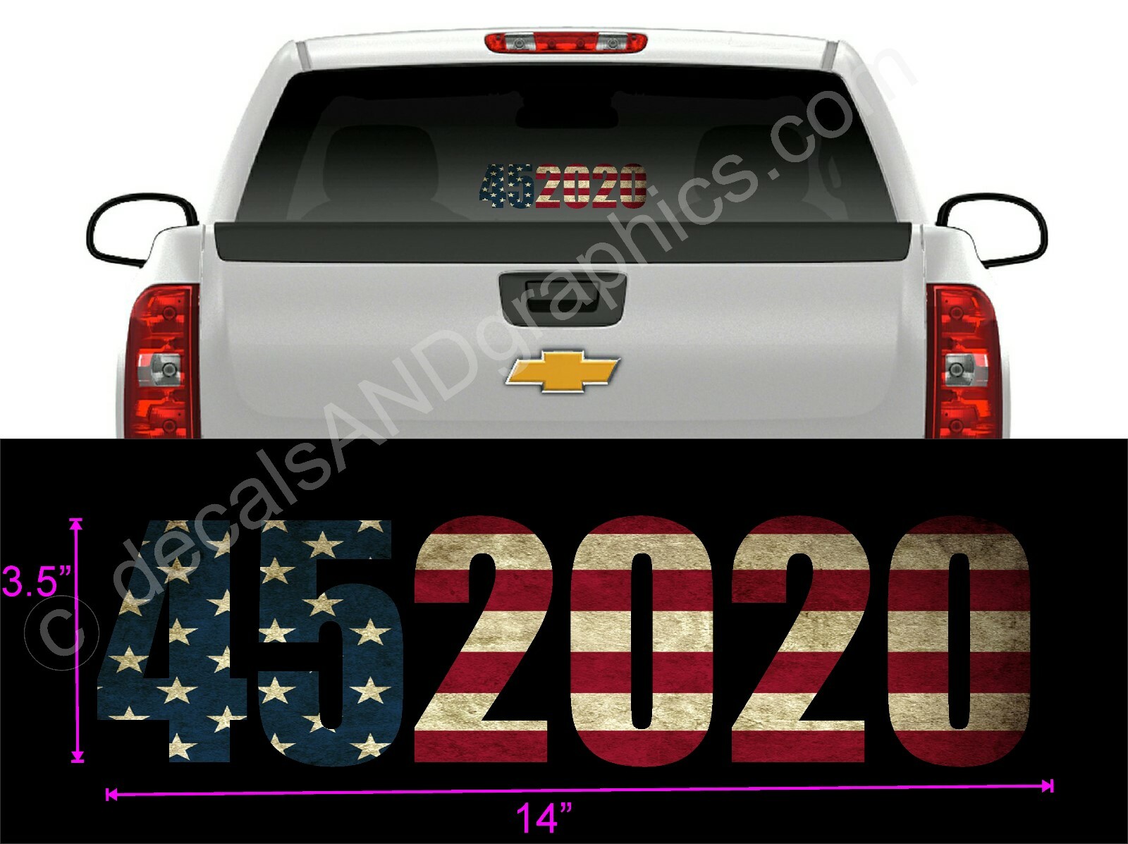 LG*14" TRUMP SUPPORT STICKER 2020 452020 FLAG DIE CUT DECAL WINDOW ...
