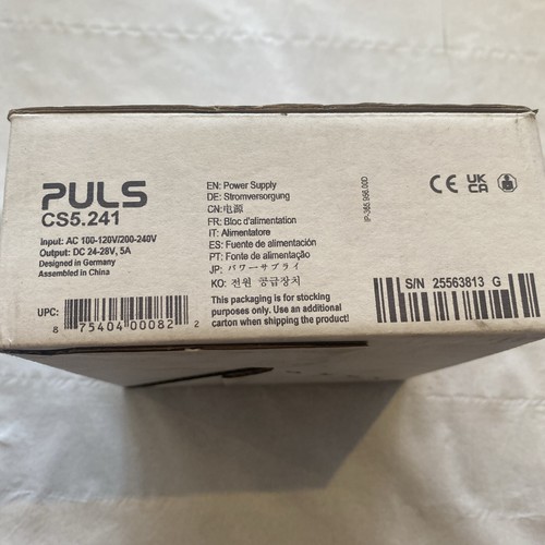 PULS CS5.241 Power Supply Output 24-28VDC Brand New In Box UK Seller Fast Despat | eBay