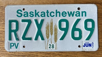 Saskatchewan Canada 1997 Wheat Stalk License Plate | eBay