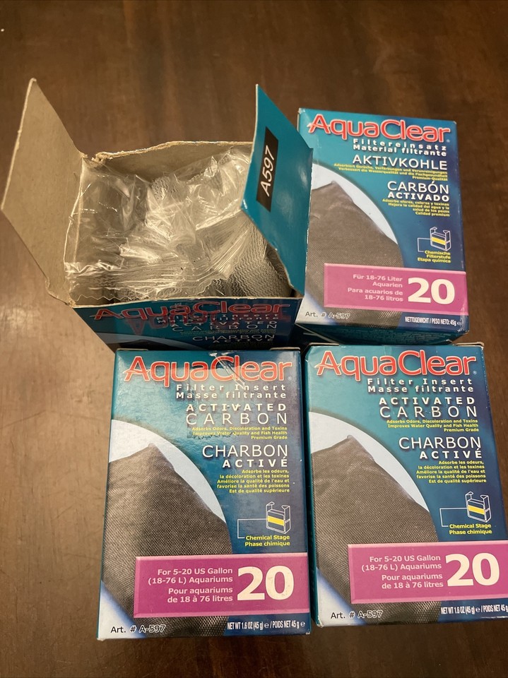Aquaclear 20 Activated Carbon Inserts, Aquarium Filter Replacement ...