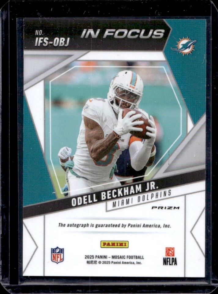 2025 Mosaic Odell Beckham Jr. In Focus Choice Fusion Red Yellow Auto # ...