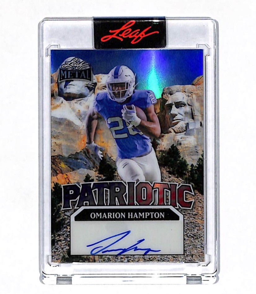 Omarion Hampton 2025 Leaf Metal #CU-OH1 Chalk it Up - Super Prismatic ...