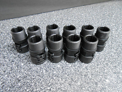 10 x REIKU PAGOB-12P11 CONDUIT STRAIGHT CONNECTORS WITHOUT SEAL MALE ...