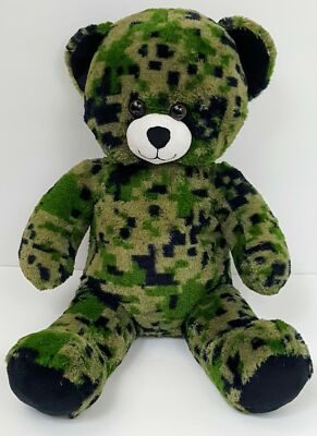 Build-A-Bear Camouflage 18" Teddy Bear Plush Stuffed Animal Military ...