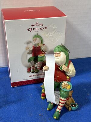 Hallmark Keepsake Ornament Pre-Flight Check Santa Claus 2013 MEMBER ...