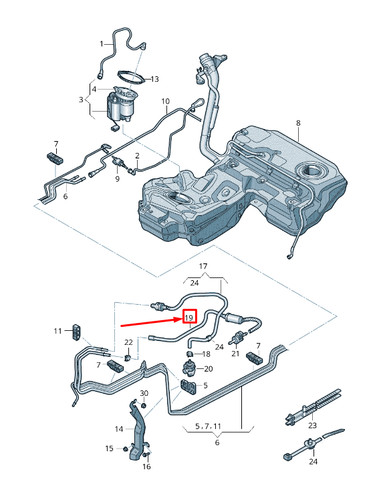 NEW AUDI A6 AVANT C7 FUEL VENT HOSE 4G0201994AG ORIGINAL | eBay