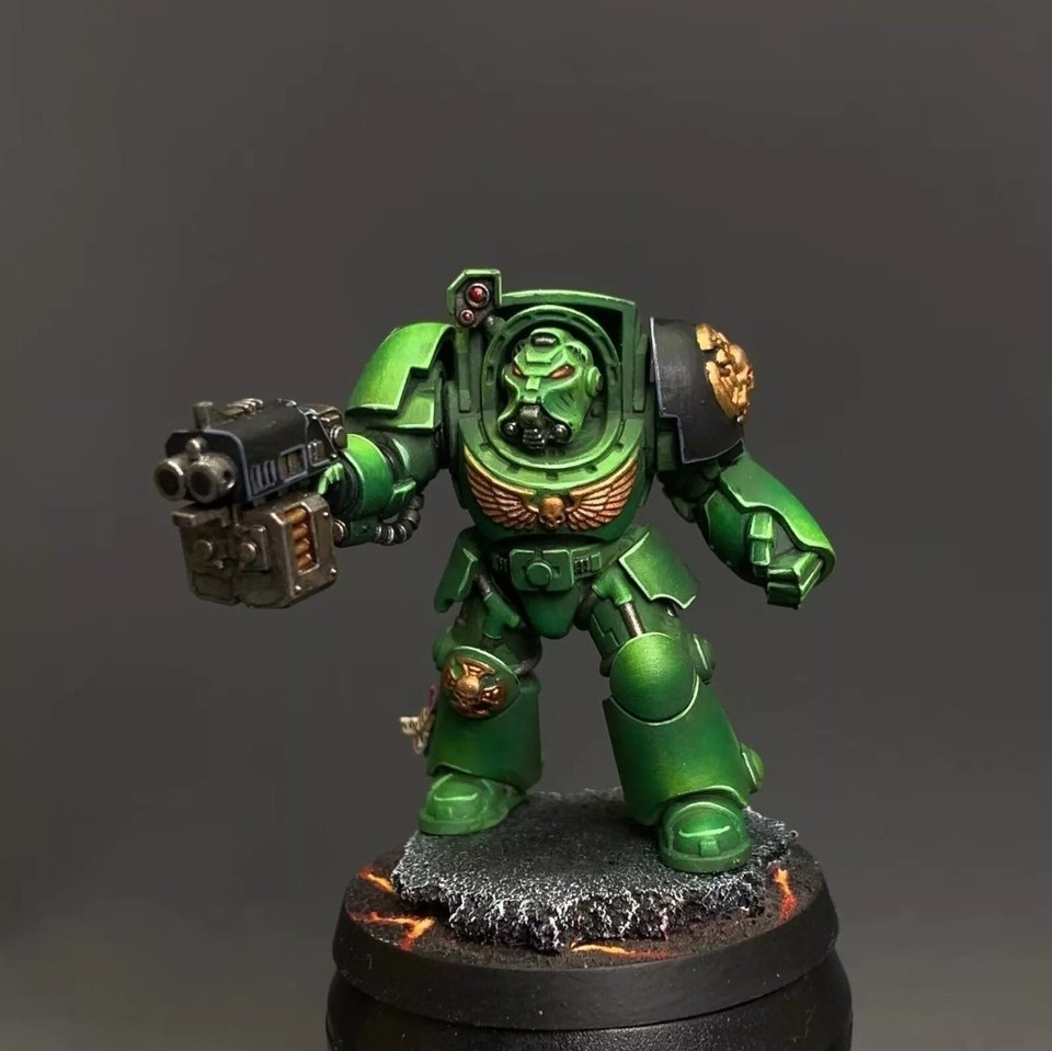 Warhammer 40k Terminator Squad Space Marines Salamanders Painted ...