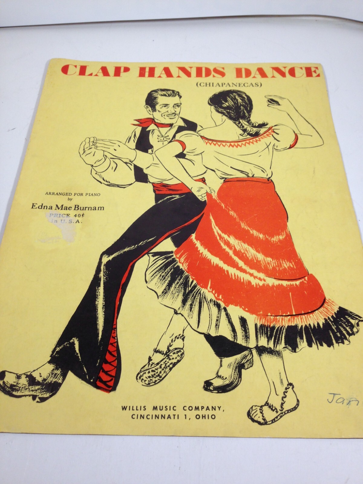 Vintage Sheet Music Clap Hand Dance Chiapanecas Edna Mae Burnam 1958 | eBay