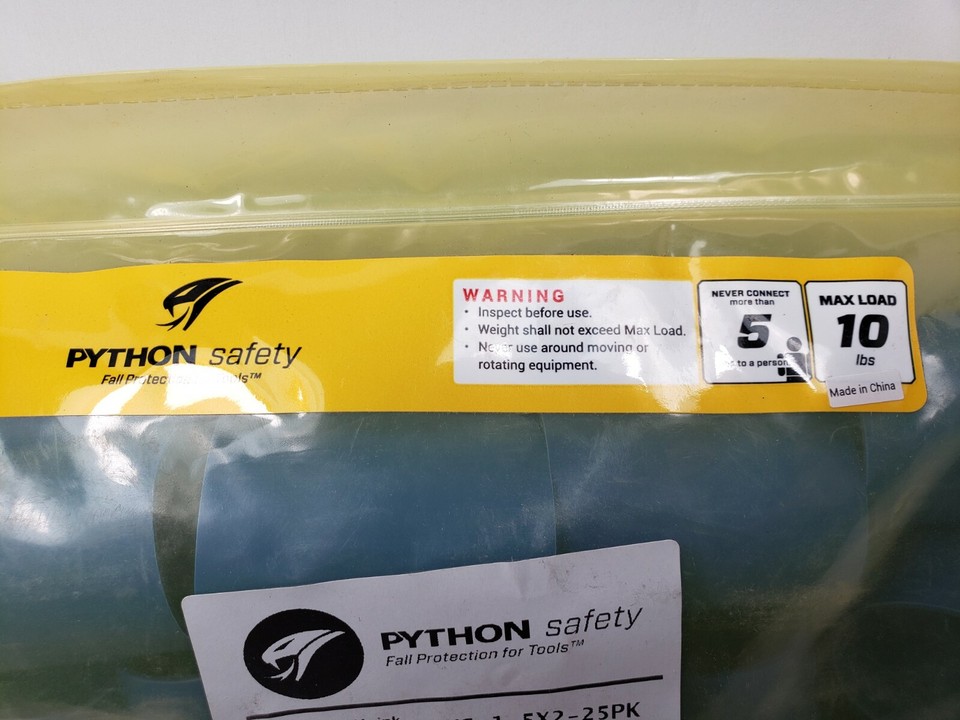 DBI-SALA Python Safety BLUE Flexible Heat Shrink 1.5" x 2" Tool Fall ...