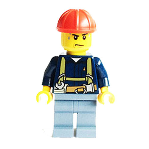 LEGO Minifigure - City - CONSTRUCTION WORKER - Mint Minifig Mini Figure ...