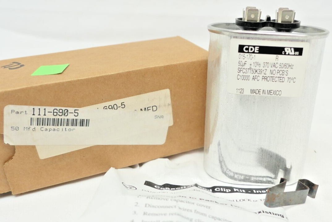 Veeder-Root Red Jacket Capacitor & Clip - 50 MFD 111-690-5 For IQ Box w ...