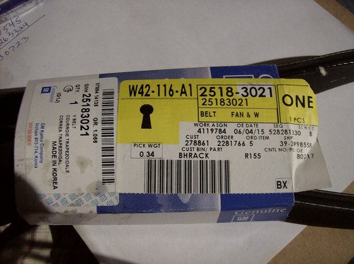 GENUINE GM 25183021 SERPENTINE DRIVE FAN BELT | eBay