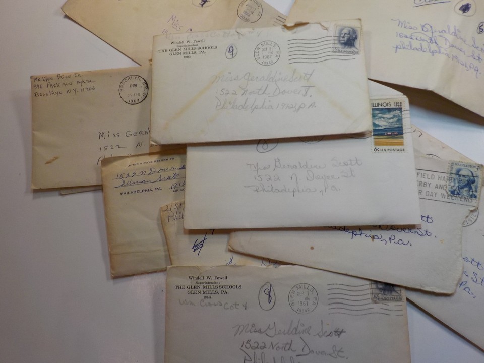 11 Vintage Letters 1960s Geraldine Scott Crisfield Maryland Lot Covers ...