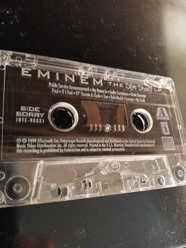 Slim Shady LP by Eminem Rap Cassette Tape Classic Album TESTED Works ...