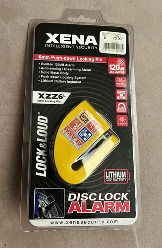 Xena - XZZ6L-Y - XZZ6L Disc Lock Alarm, Yellow for sale online | eBay