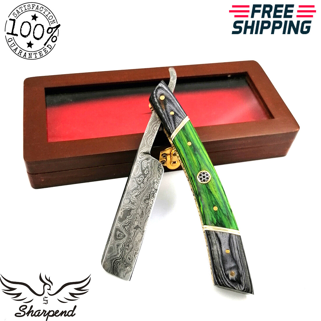 Damascus razor blade, 071D Cut throat razor KingForge, shaving gift ...