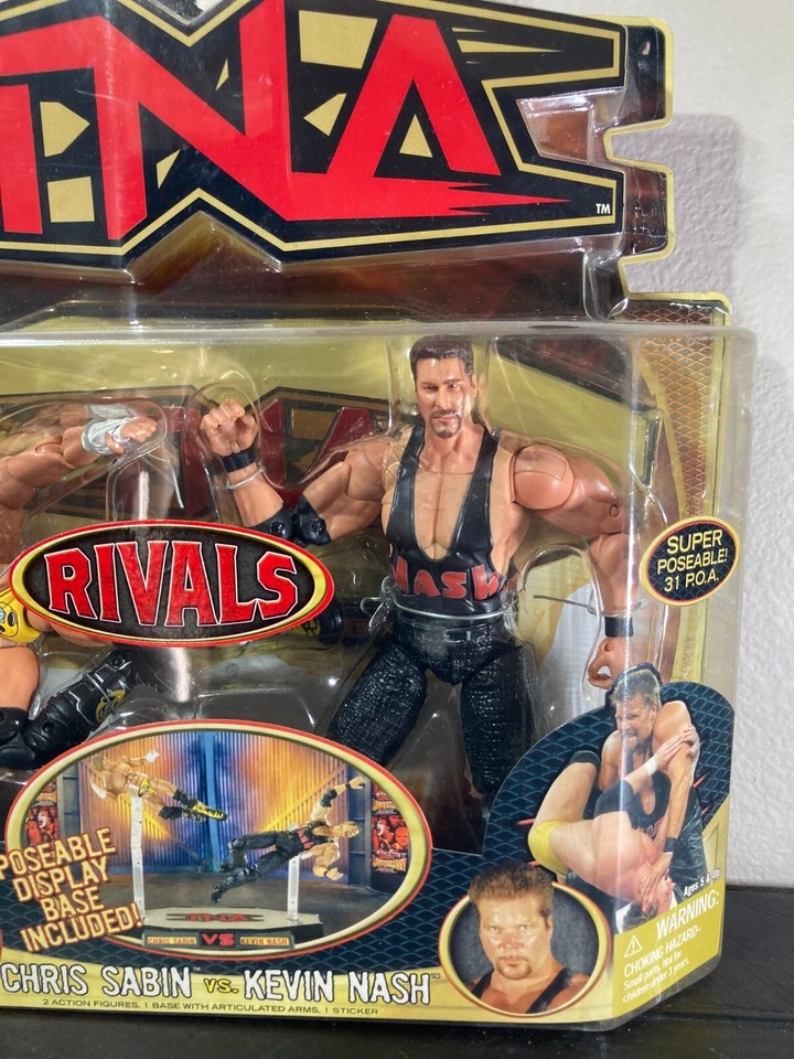 WWE TNA Wrestling Rivals Chris Sabin vs Kevin Nash - 2007 Marvel Toys ...