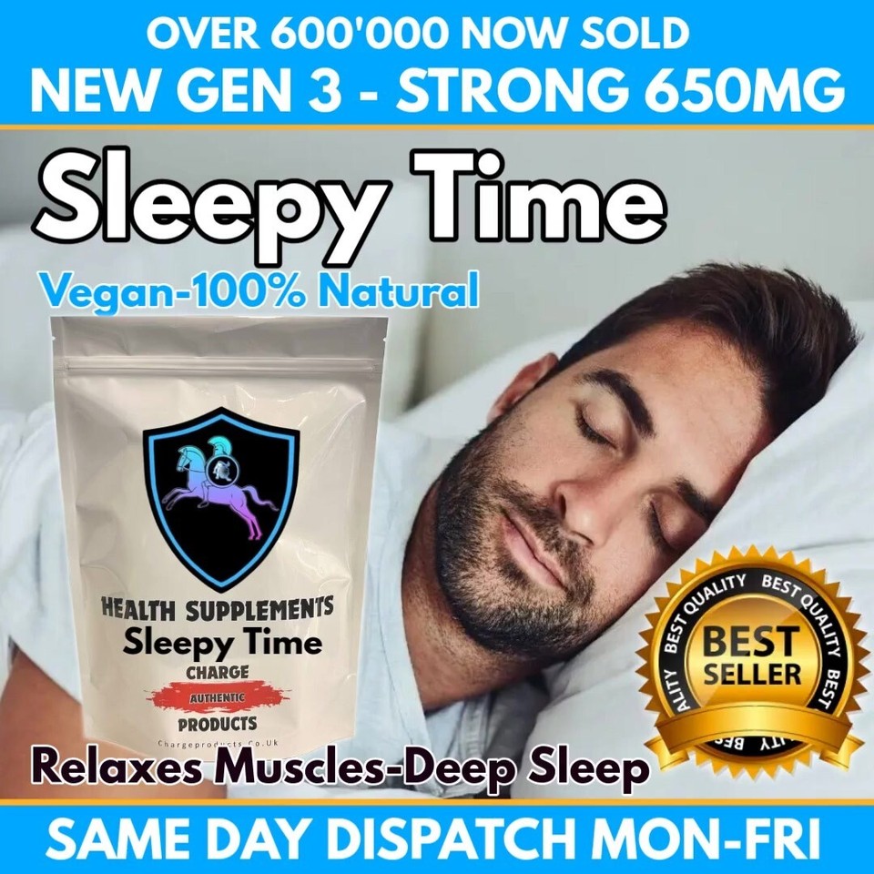 Sleeping Pills Strong 650mg Aids Best Sleep Sleepy Time Capsules ...