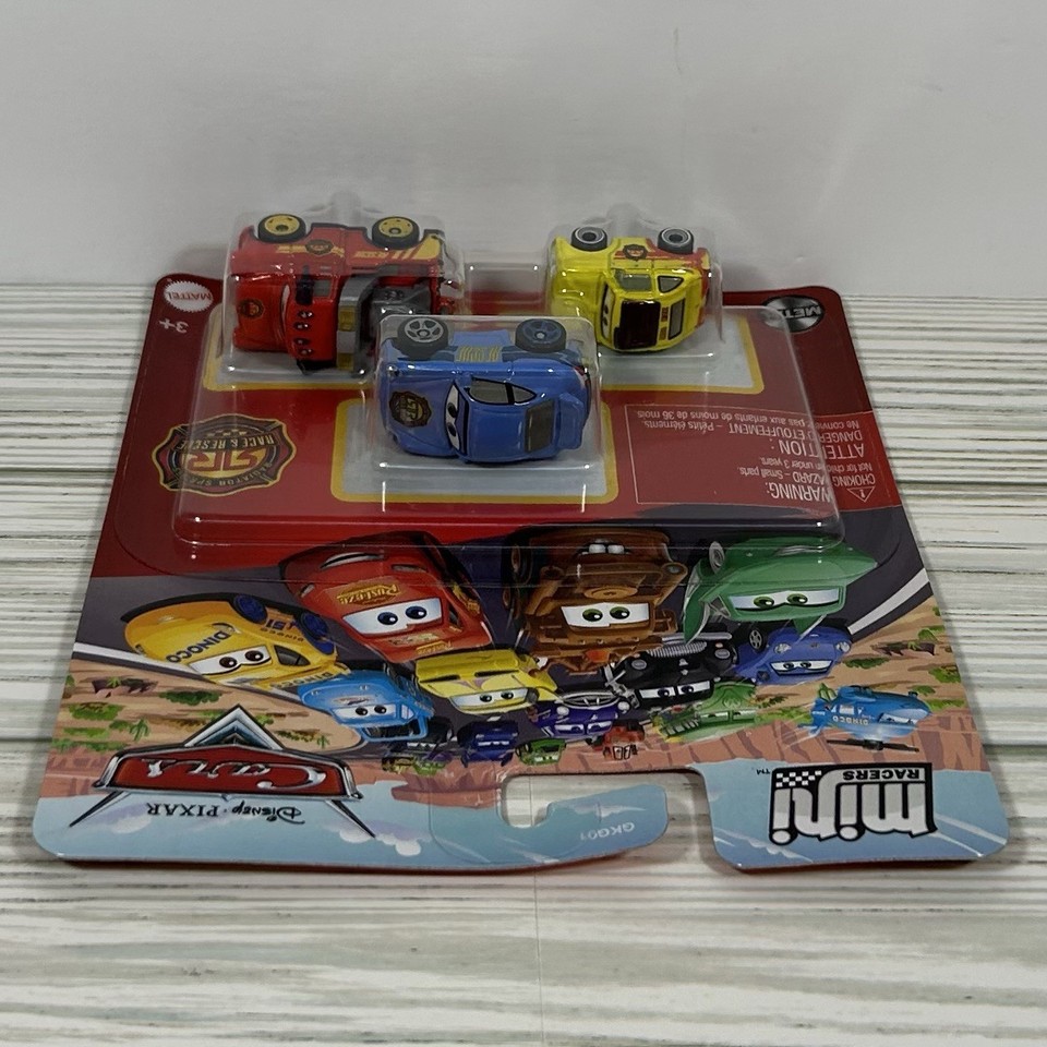 Disney Pixar Cars Mini Racers Radiator Springs Race & Rescue 3 Pack ...