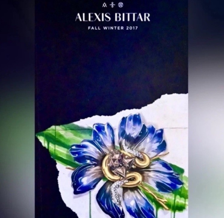 Alexis Bittar Deep Purple Flower and Snake Pin (Orig. $345) | eBay