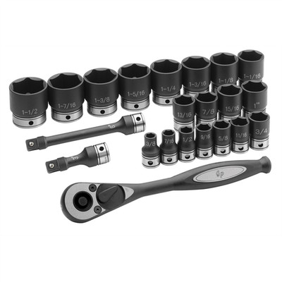 Grey Pneumatic 1/2" Drive 22 Piece Fractional Duo-Socket Set - 6 Point ...