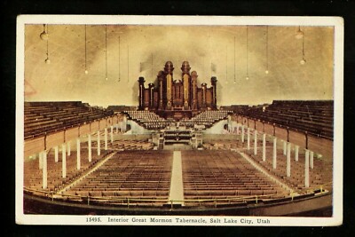 Music postcard Instruments organ Mormon Tabernacle Salt Lake City, Utah ...