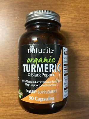 Naturity - Organic Turmeric & Black Pepper - 180mg Curcumin 90 Capsules ...