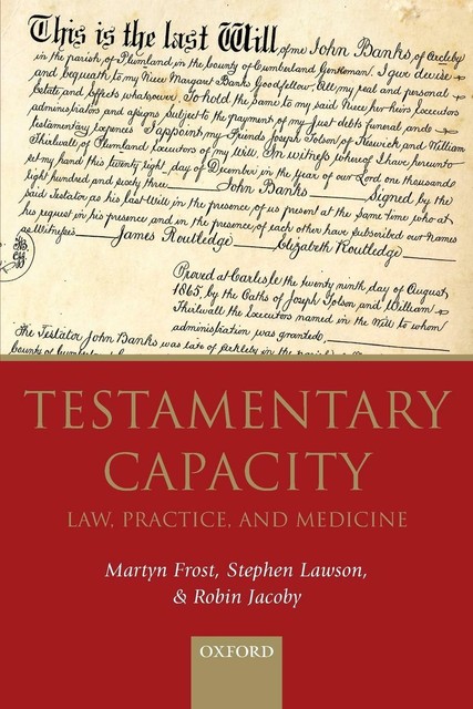 Testamentary Capacity von Martyn Frost (2015, Taschenbuch) online ...