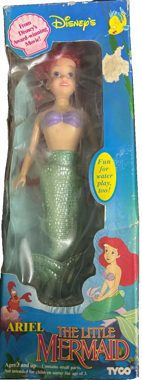 Vintage Disney 1991 Little Mermaid Ariel Tyco Doll still in original ...