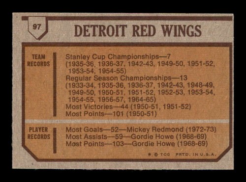 1973 Topps #97 Red Wings Team DP EX+ X3028801 | eBay